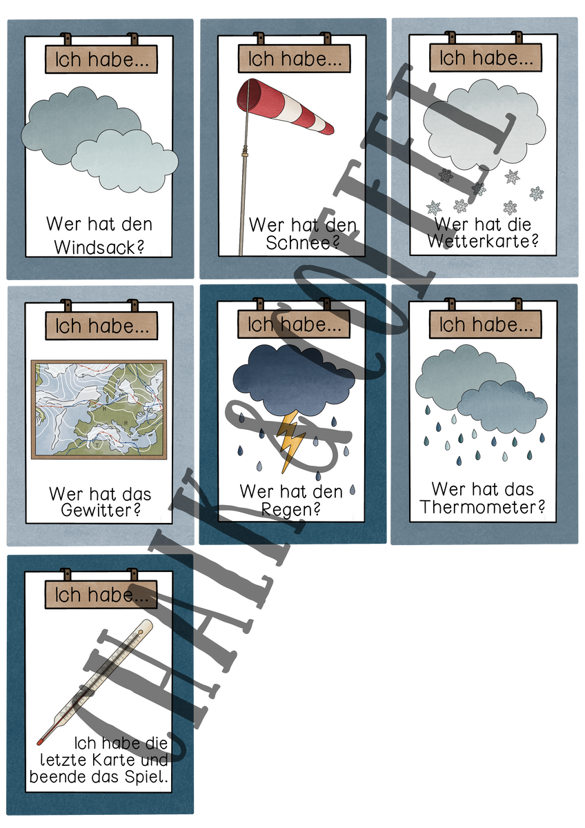 Wetter Ich habe...? Wer hat...? - Wetterphänomene & Messgeräte (PDF ...